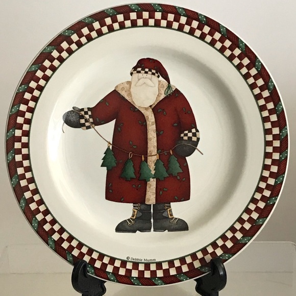 Sakura | Dining | Sakura Debbie Mumm Stoneware Santas Spirit Redcream ...